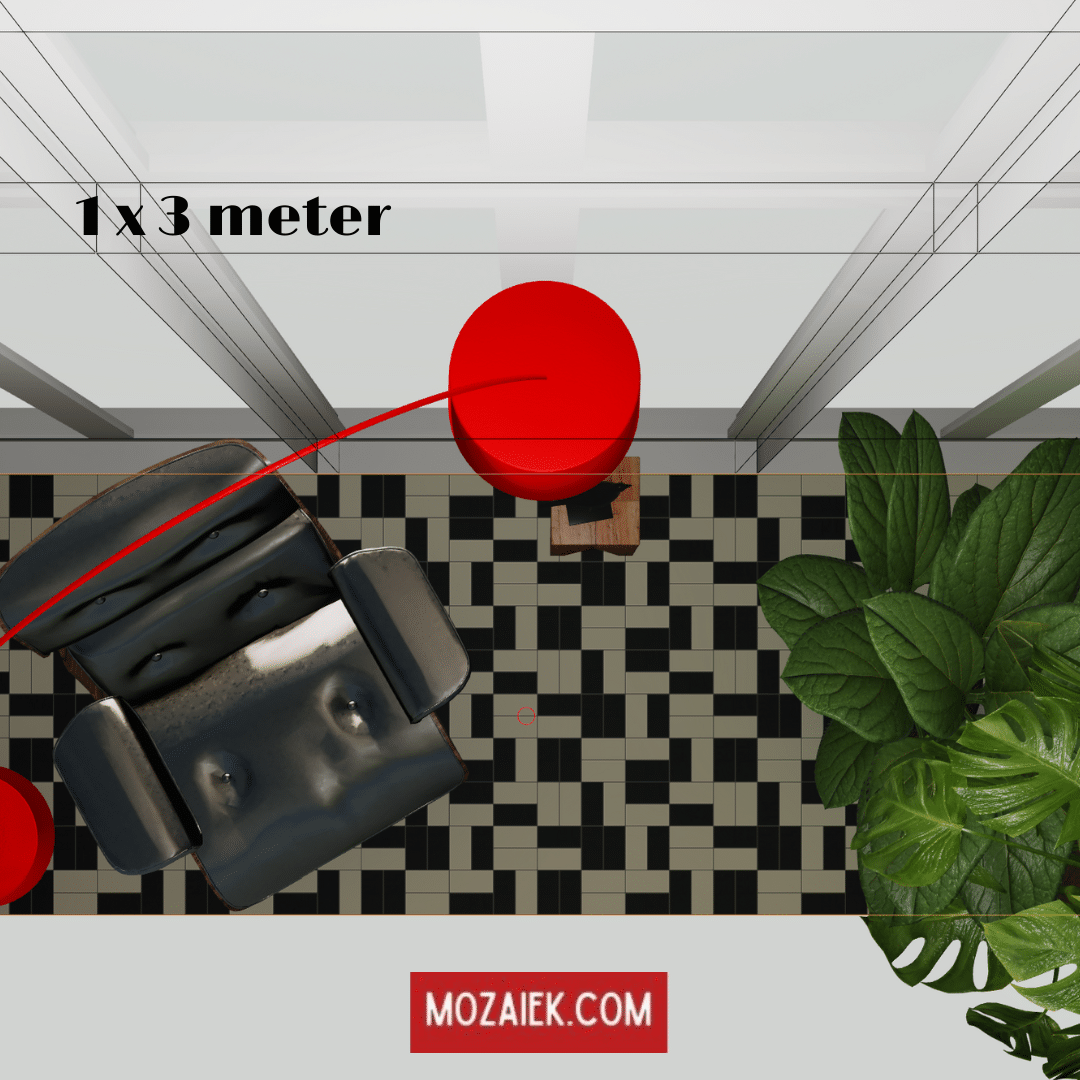Zwart Wit Kikkervis Tegelvloer voor Jaren 30 Interieur | mozaiek.com